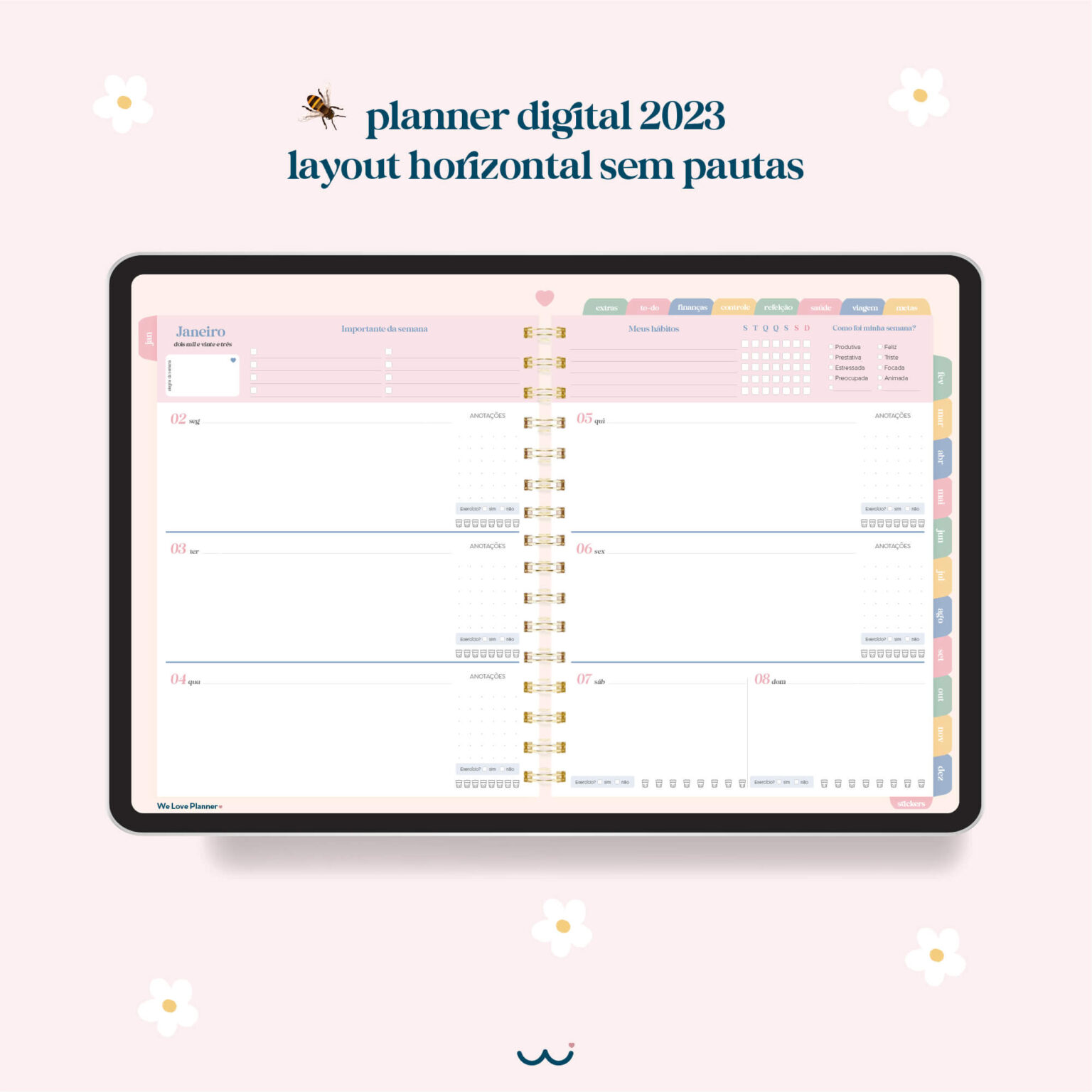 Planner Digital | We Love Planner | Papelaria fofa e divertida!